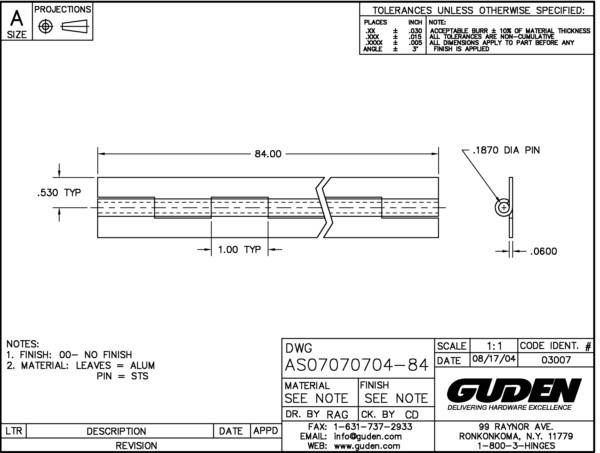 AS07070704-84 1.06 X.060 X.187 X 84.00 - Guden